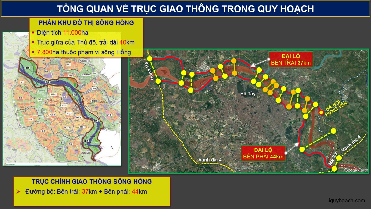 Dự án Đại lô và Cảnh quan sông Hồng - I QUY HOẠCH